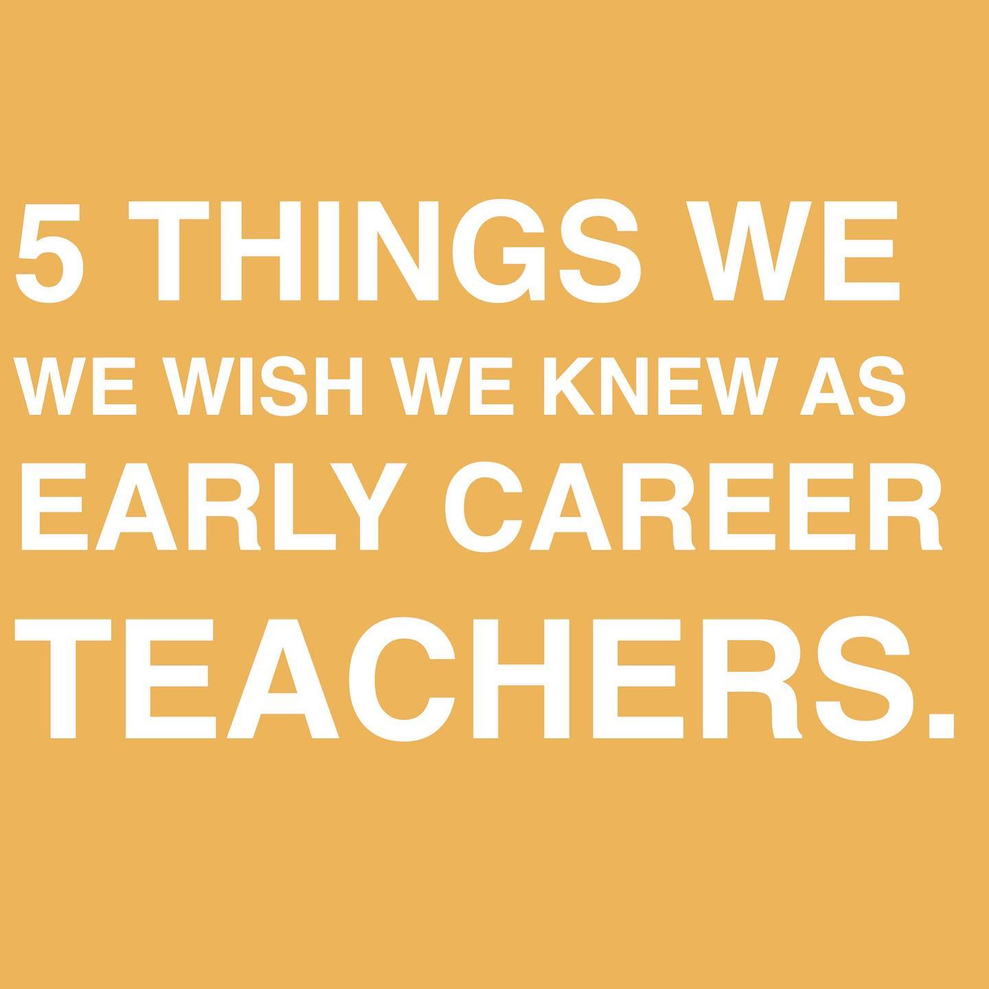 New teachers, we are here to help you! Have a read through these things ...