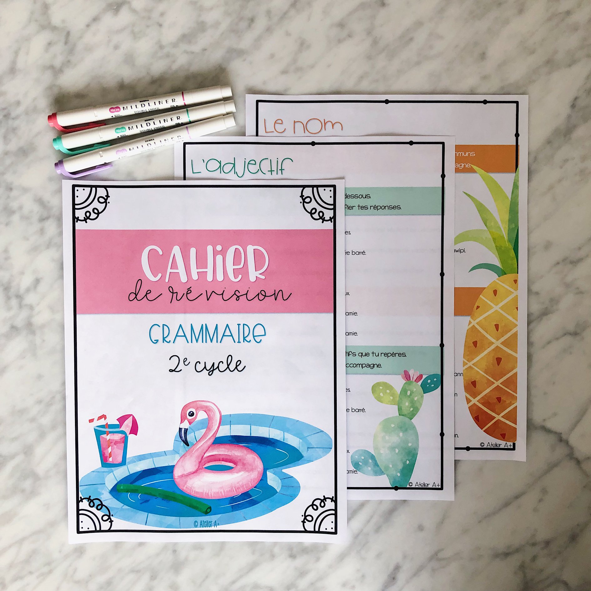 Atelier A+ - ️ Grammaire . 2e cycle ️ Un cahier de...