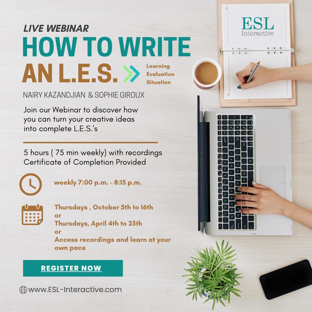 📚How to Write an LES Webinar is back... - ESL - Interactive
