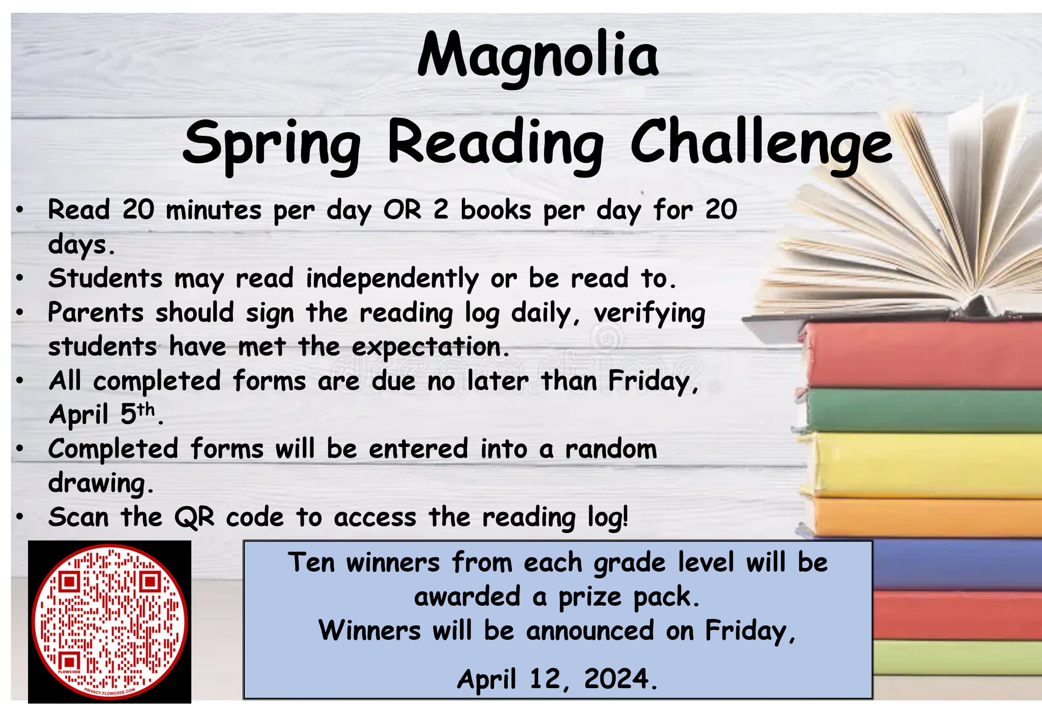 Happy Reading Mustangs! Scan the QR... - Magnolia Elementary | Facebook