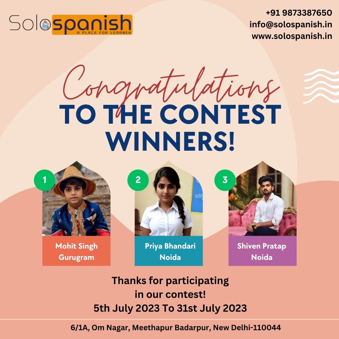 Solo Spanish - 🎉 Congratulations to the contest winners! 🏆...