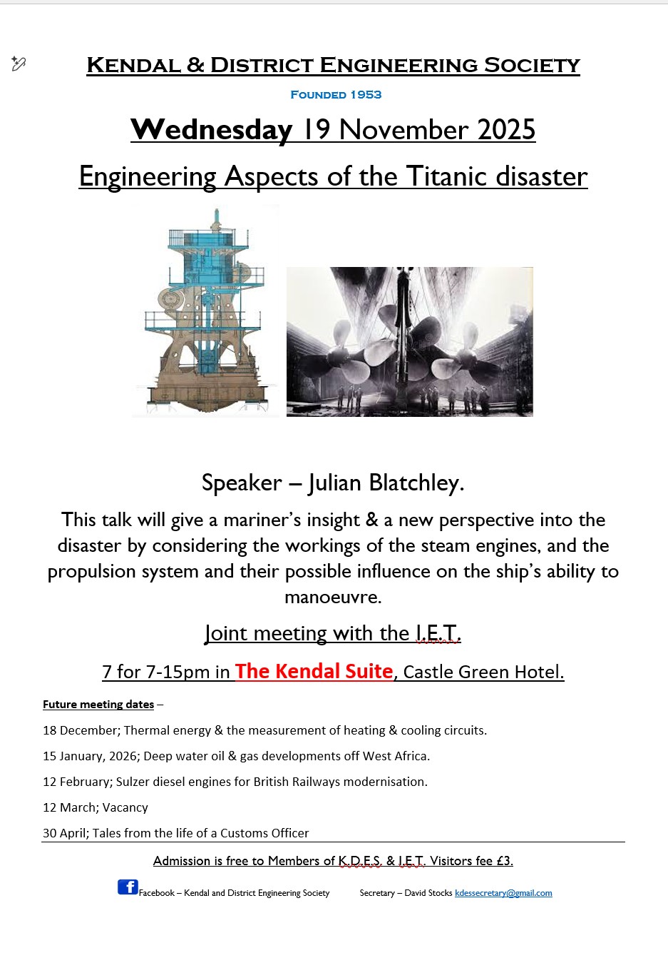 Engineering Aspects of the Titanic disaster