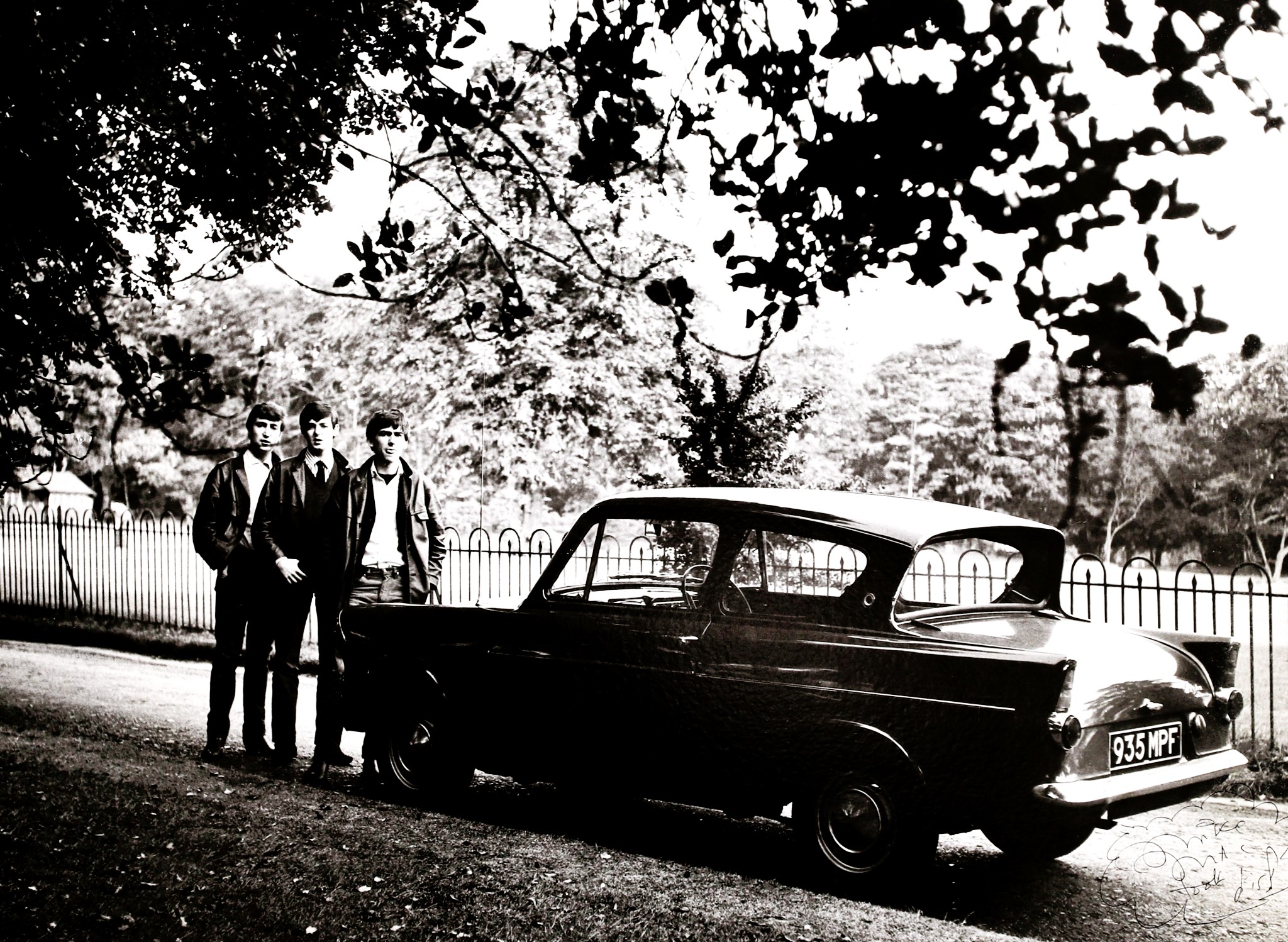 Boris John Lennon Paul Mccartney George Harrison And Ford Anglia