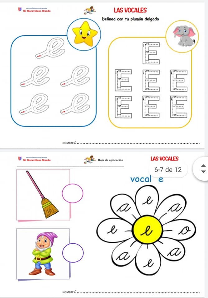 Las vocales 😊😊 Los colores 🔴🟢🟠🟡 Trazos - Maestra en acción