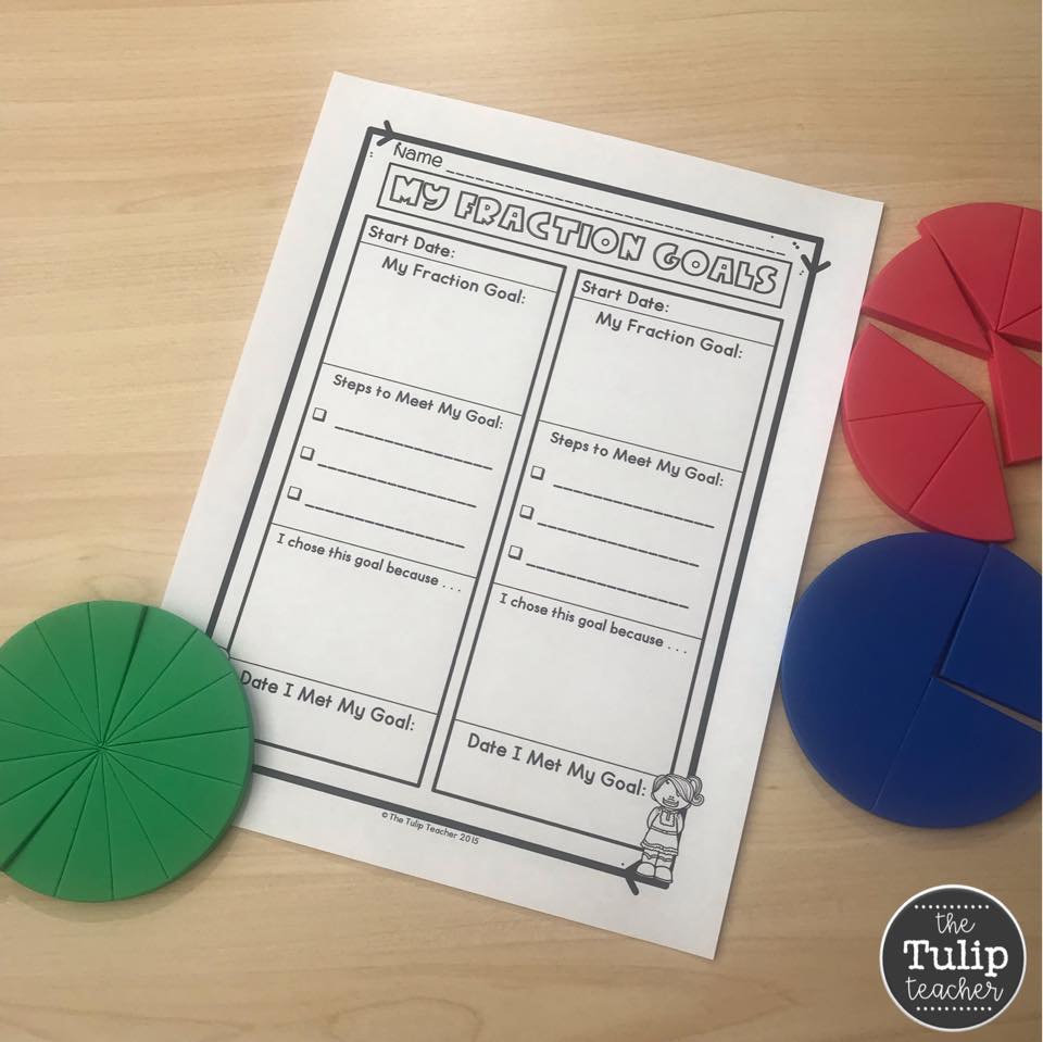 These math goal setting printables are... - The Tulip Teacher