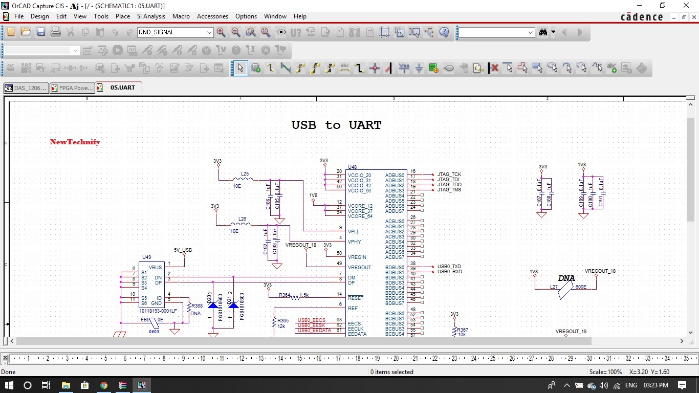 New Technify Usb To Uart Schematic Design Using Orcad