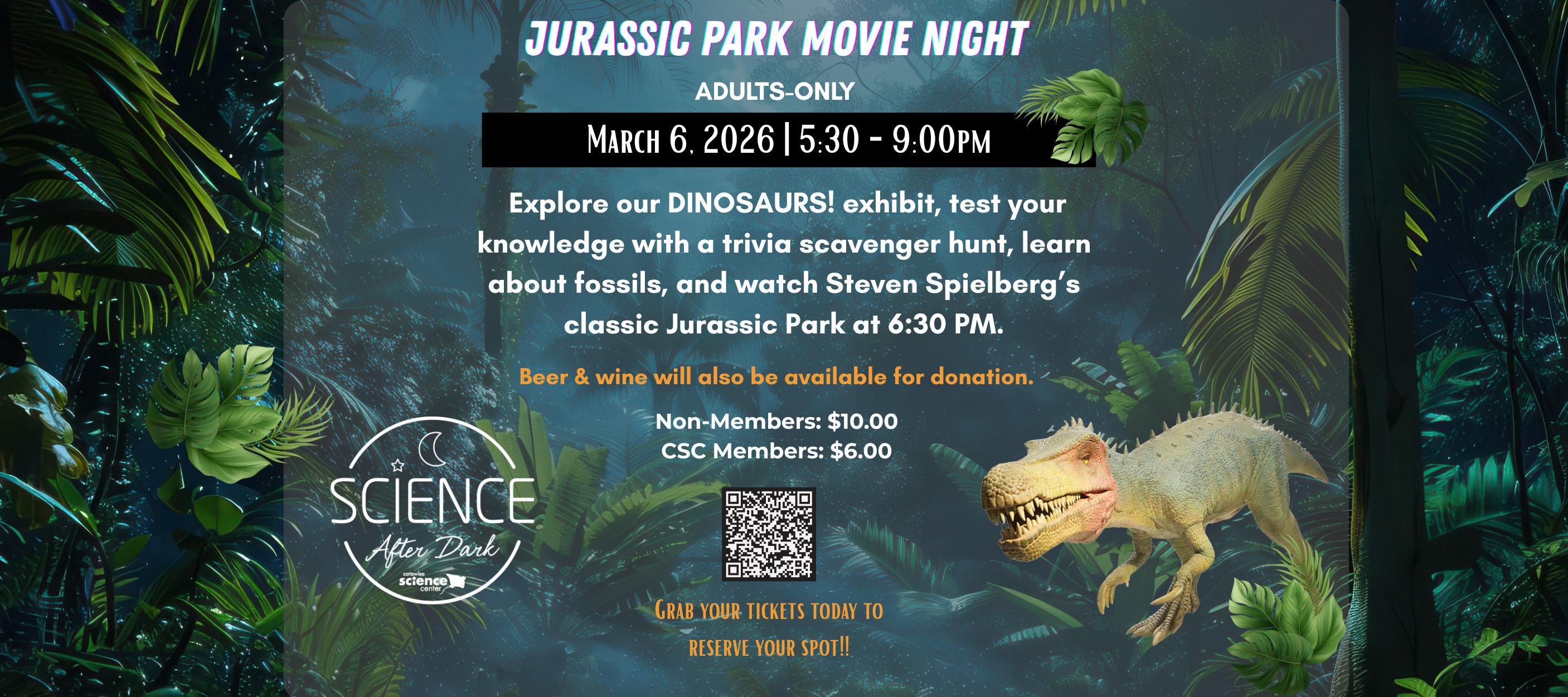 Science After Dark-Jurassic Park Movie Night