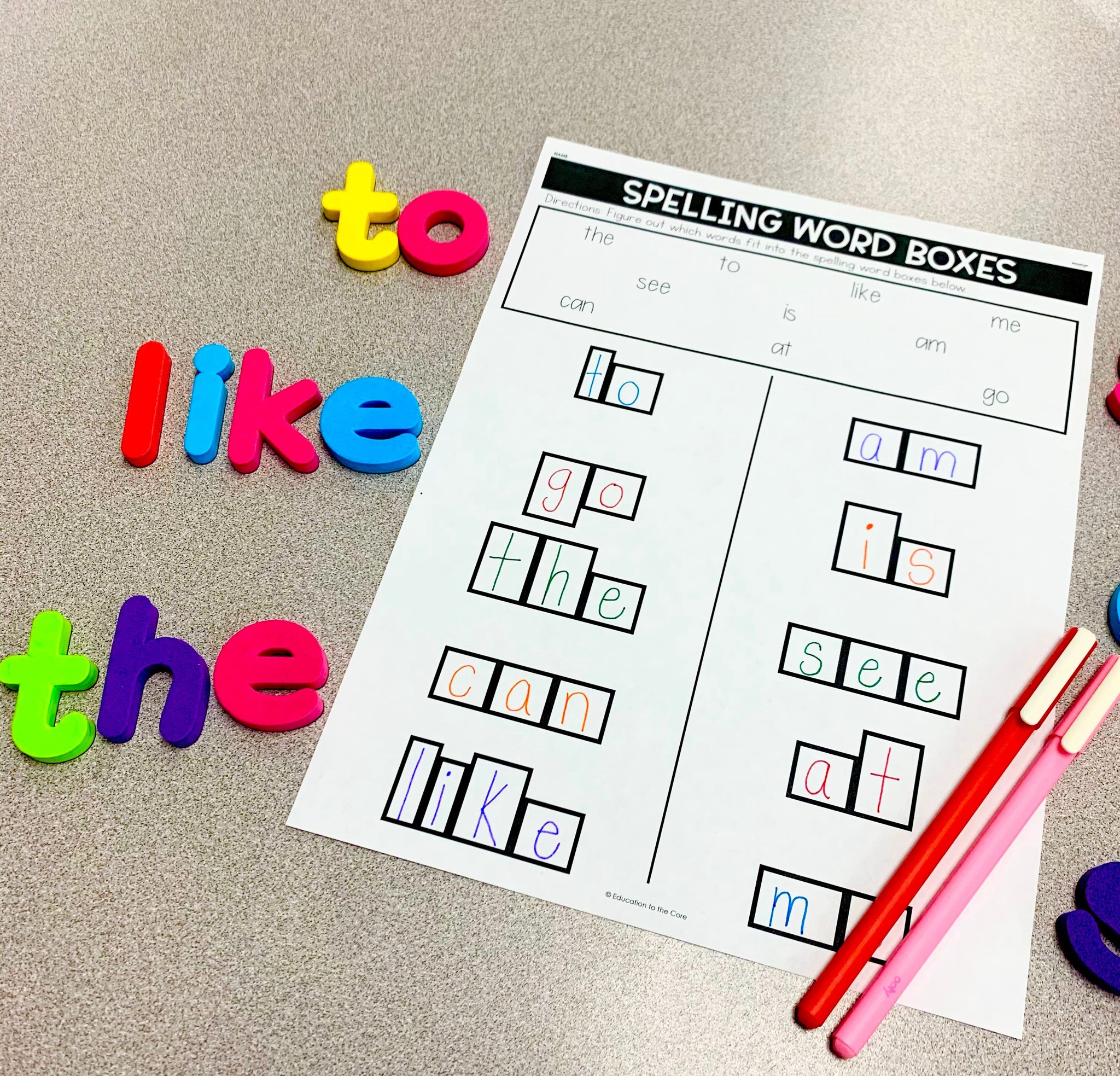 Education to the Core - Introducing Editable Spelling Activities for ...