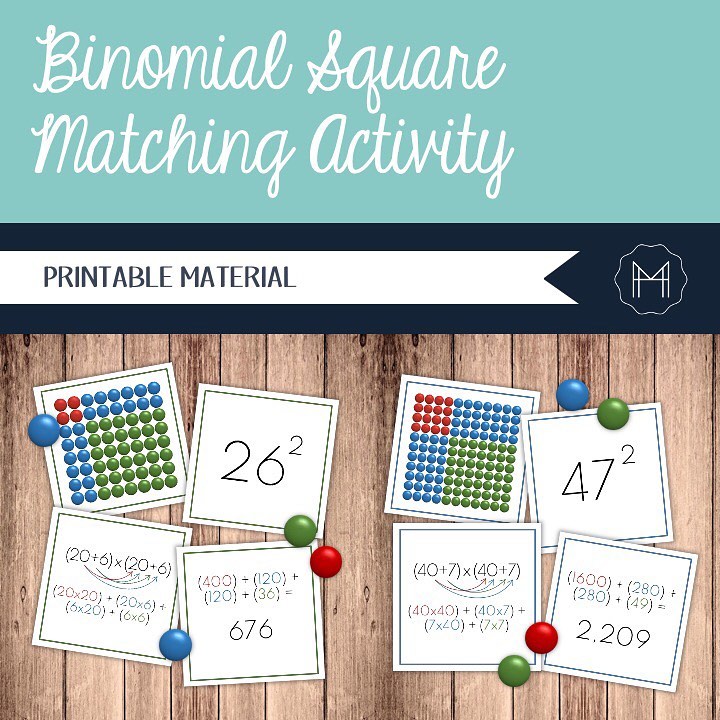 Binomial Squares The... - The Modern Montessori Guide | Facebook