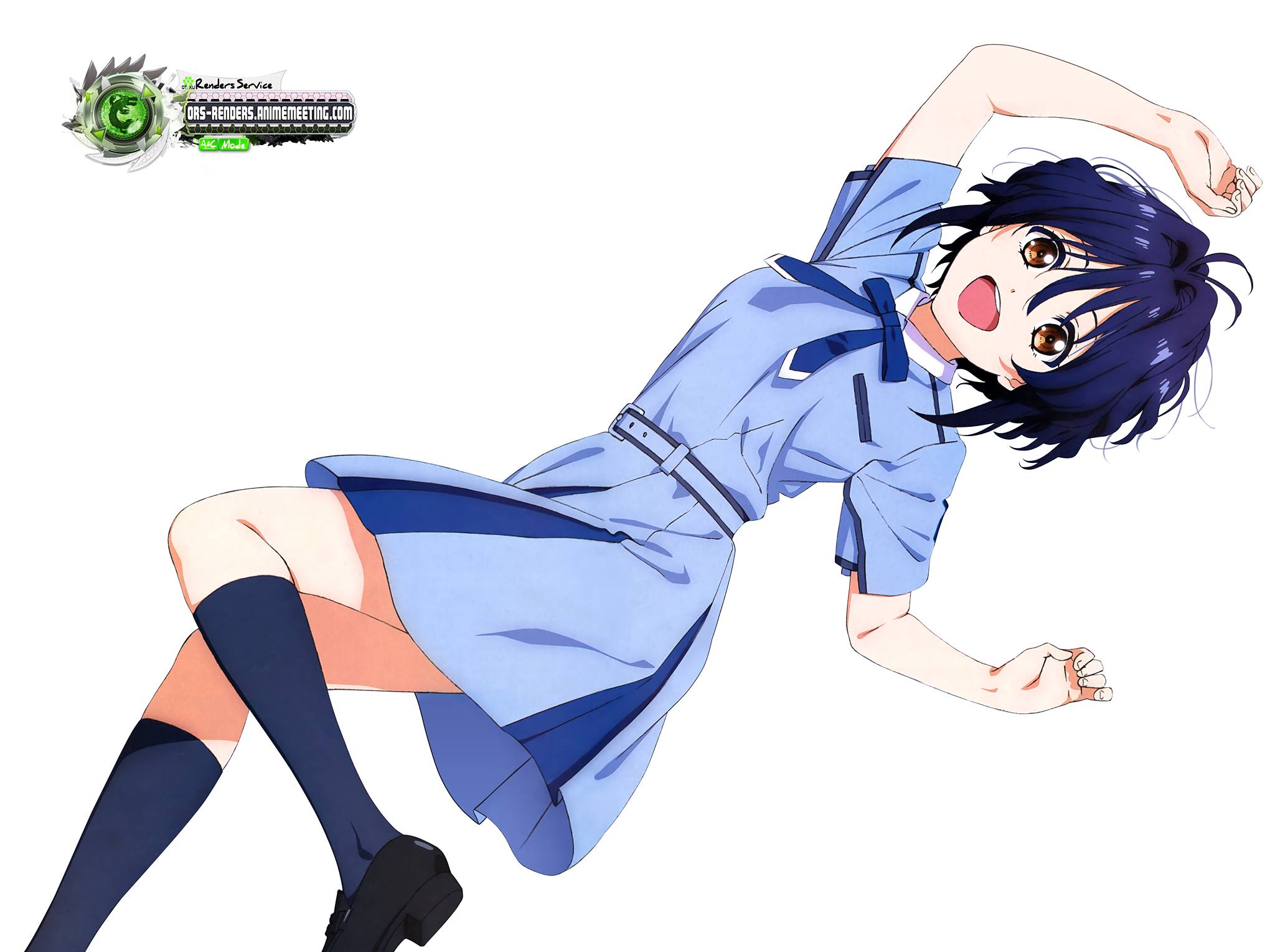 227takigawa Miu Mega Cute Seifuku Hd Ors Anime Renders 9928