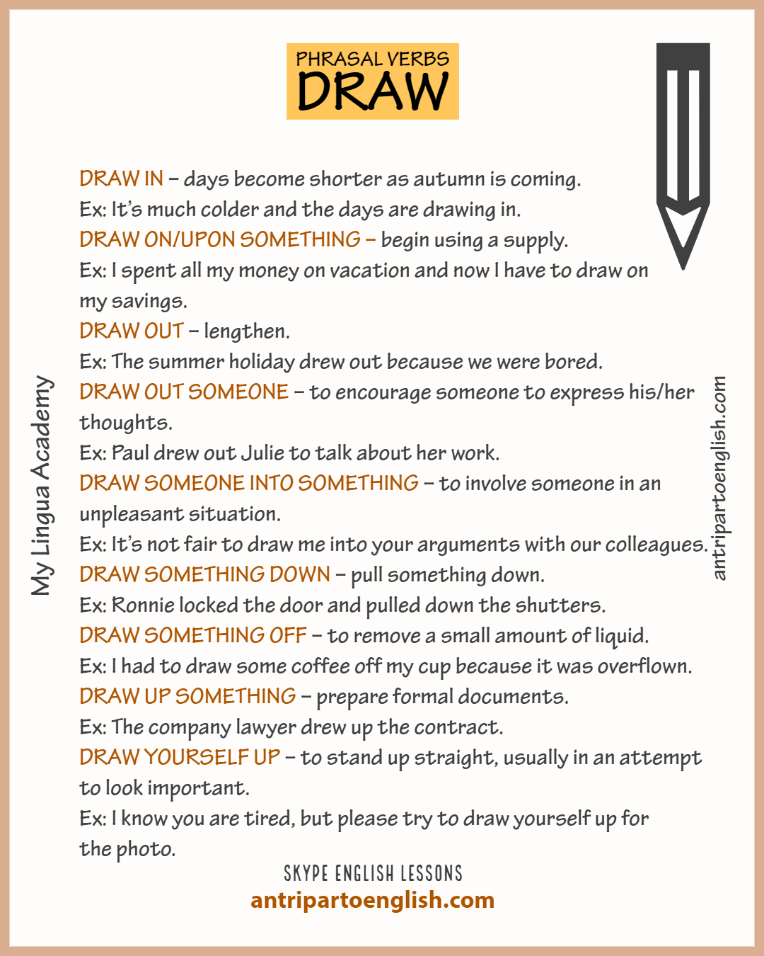 Phrasal verbs: DRAW... - Learn English with Antri Parto
