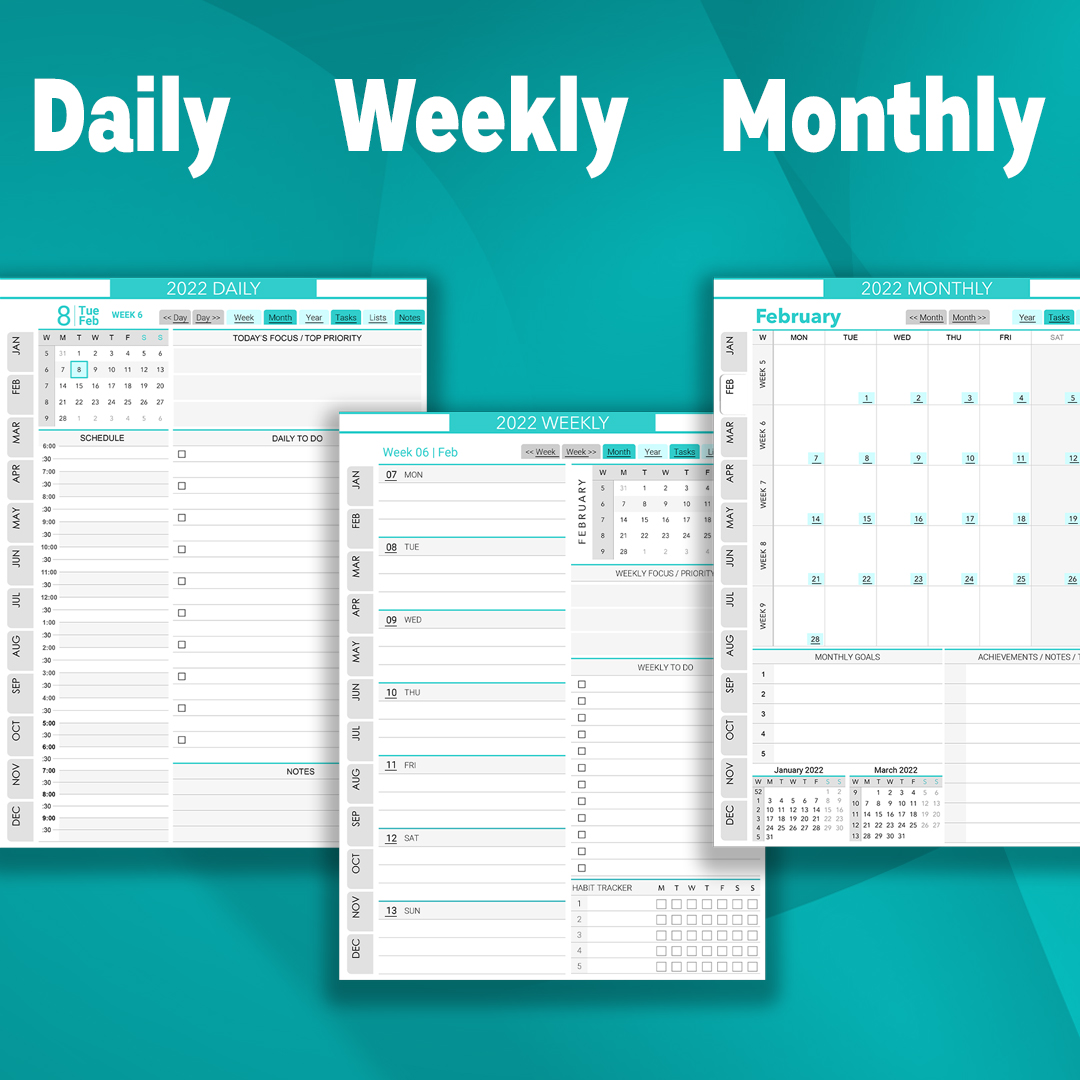 📆 Planning made... - Teal Digital Planners for OneNote