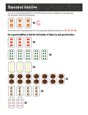 Repeated Addition Worksheets for Kids... - Worksheet School