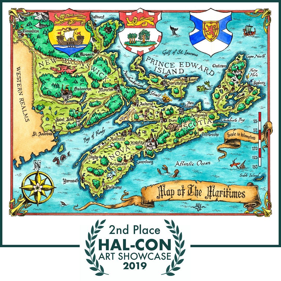 The Voyager's Workshop - The Fantasy Map of the Maritimes won 2nd Place ...