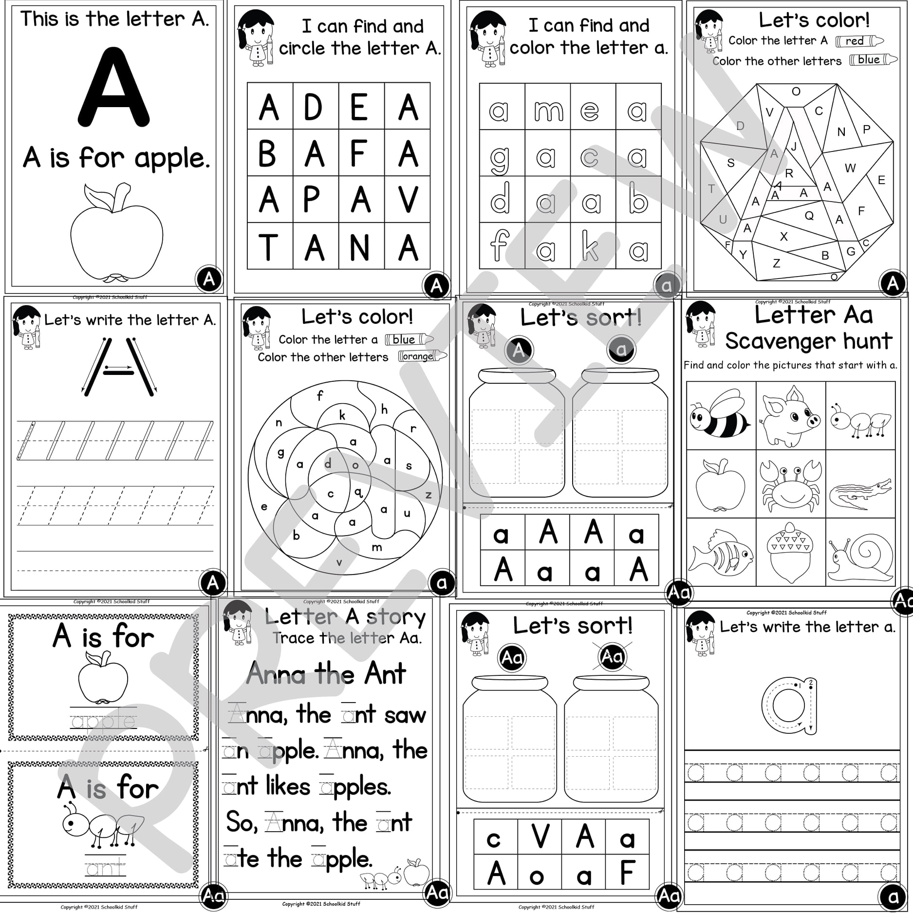 All about the letter A... - Worksheets for kids | Facebook