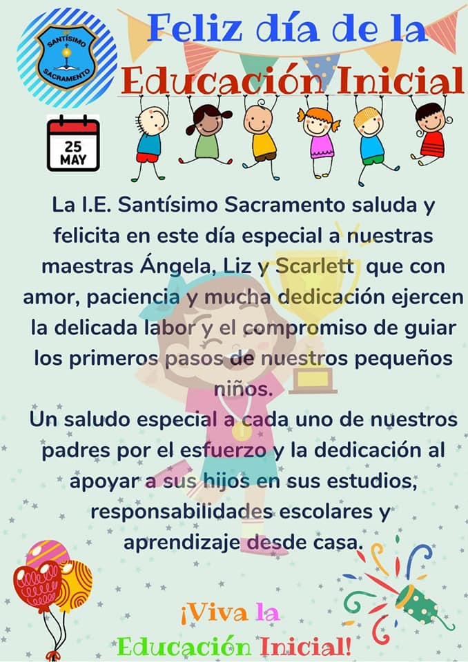 El 25 de mayo se... - Colegio Santísimo Sacramento smp