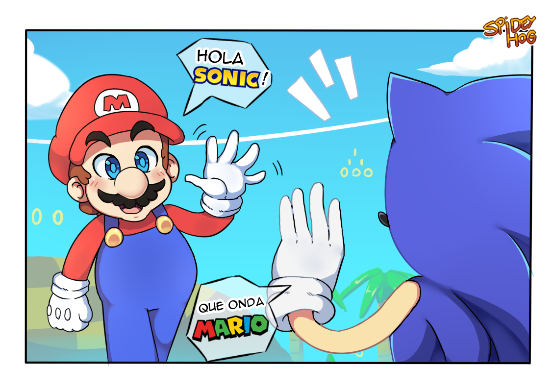 Spideyhog Otro Comic De Sonic Y Mario No Se Facebook 7663