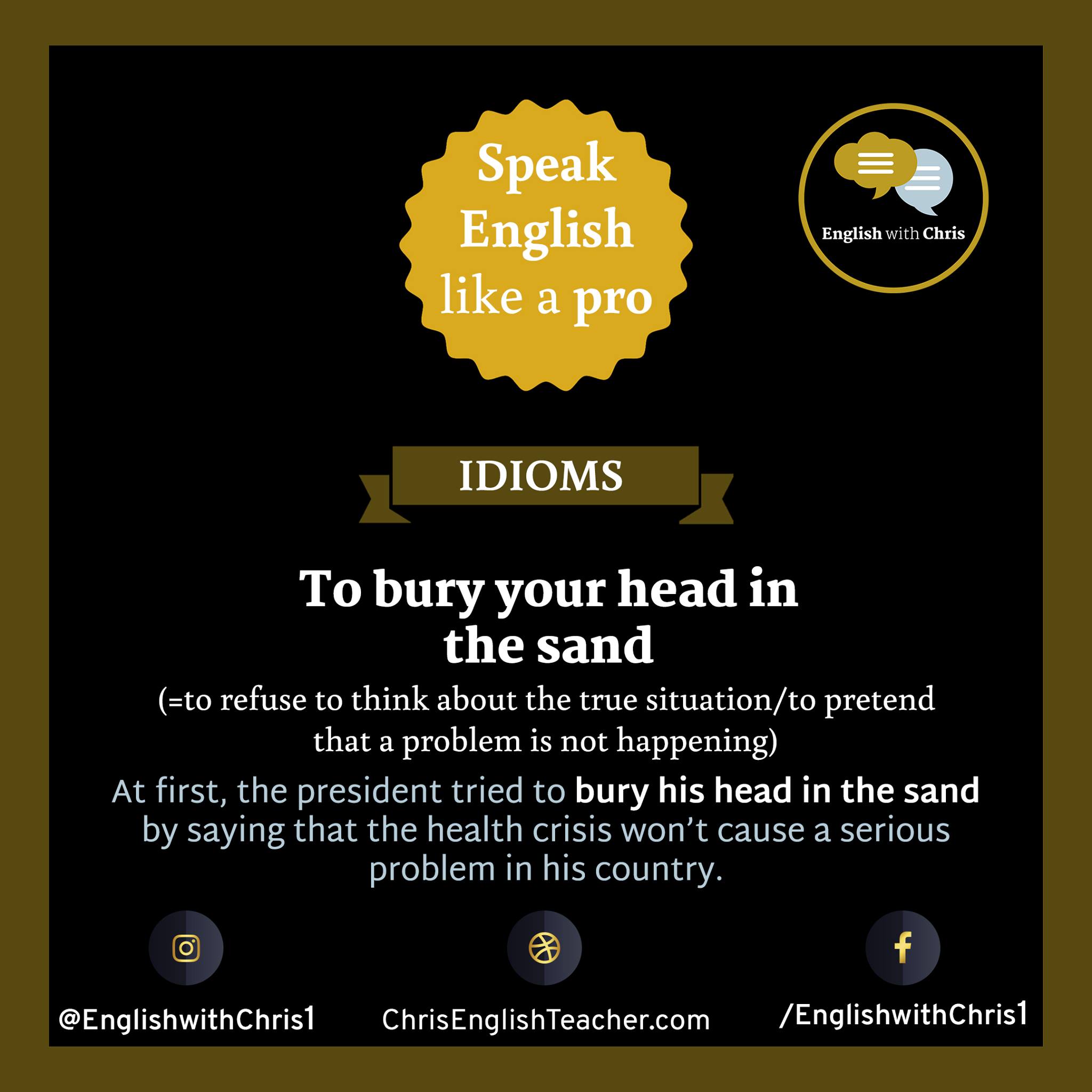 New idiom to start your week! - the second of four in the series using ...