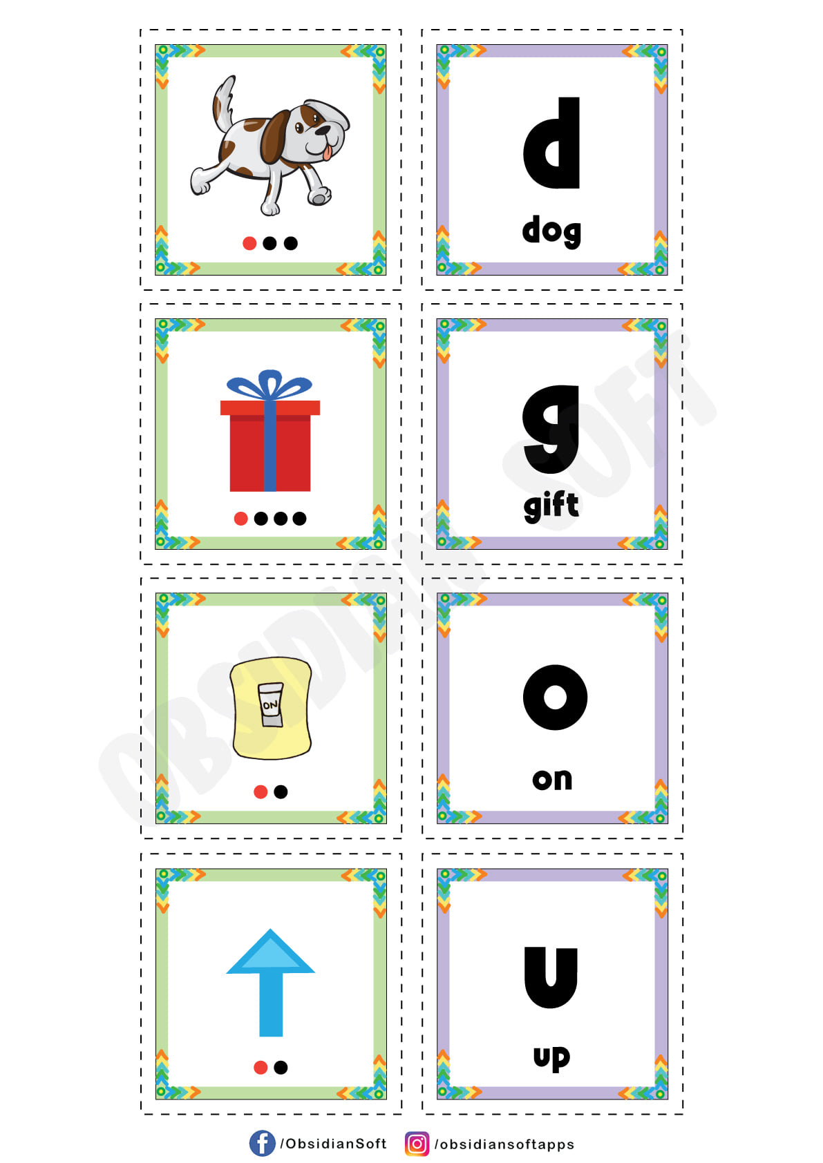 #Repost 🌸🌸🌸 Printable Double-Sided Jolly Phonics Flash Cards 🌸🌸🌸 The ...