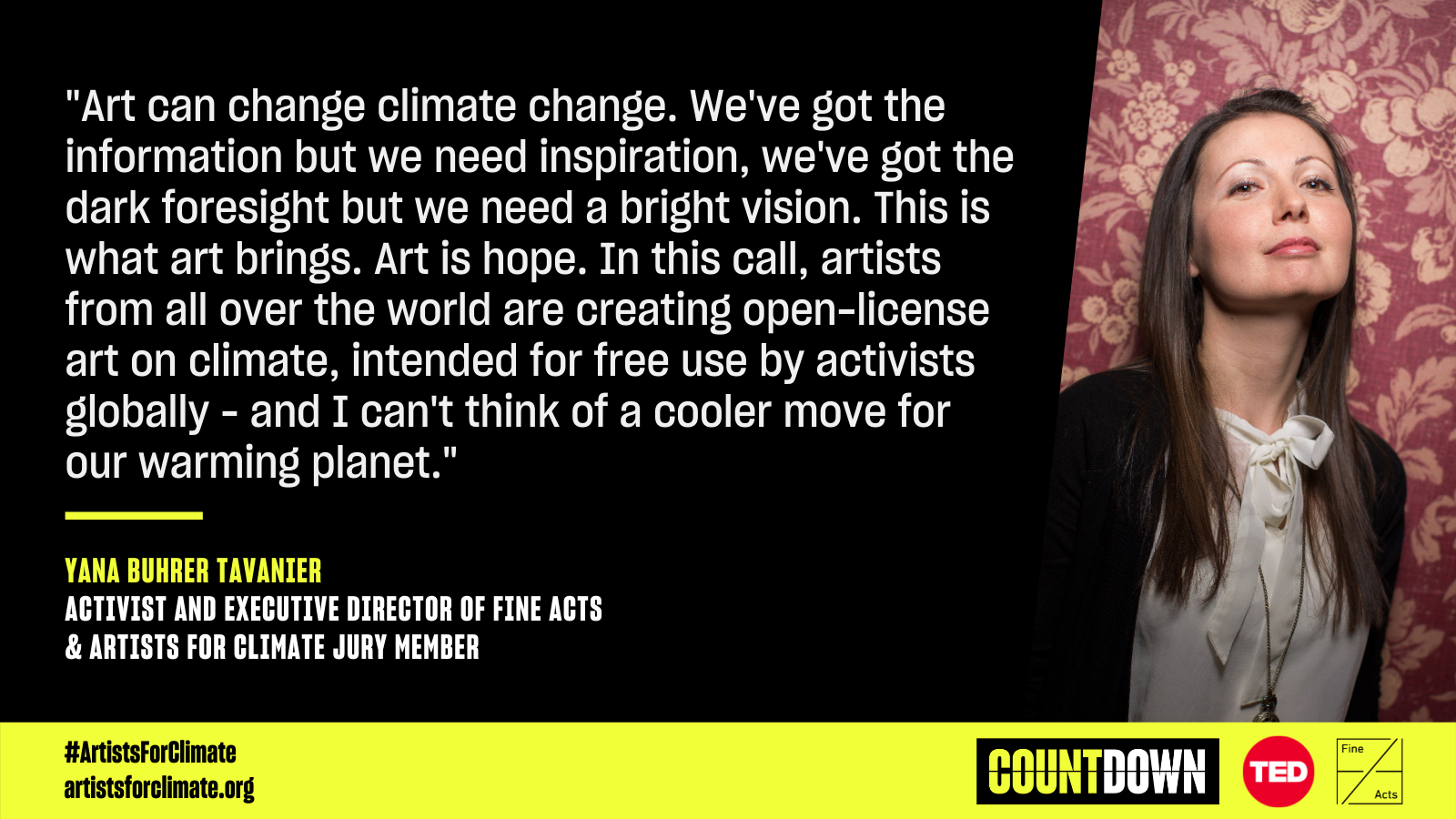Fine Acts - MEET OUR JURY 💥 Art is hope, says Yana Buhrer...