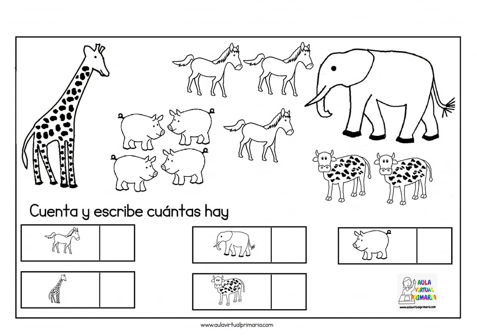 Cuenta Y Escribe Cuantos Hay... - Aula Virtual Primaria | Facebook