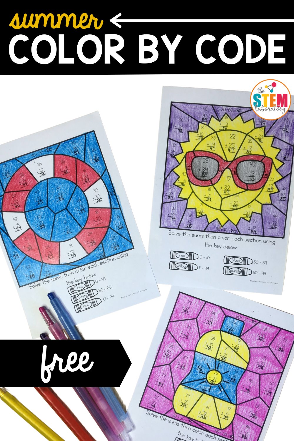 🌞 Summer Color by Code FREEBIE!!!!... - The STEM Laboratory