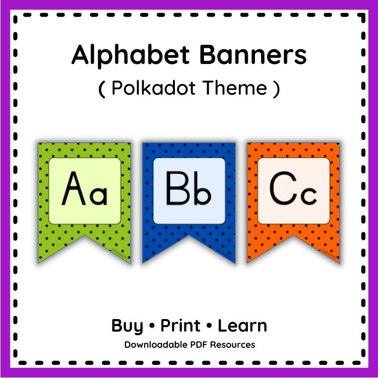 💥 Alphabet Banners – Polkadot... - The Early Learning Toolbox