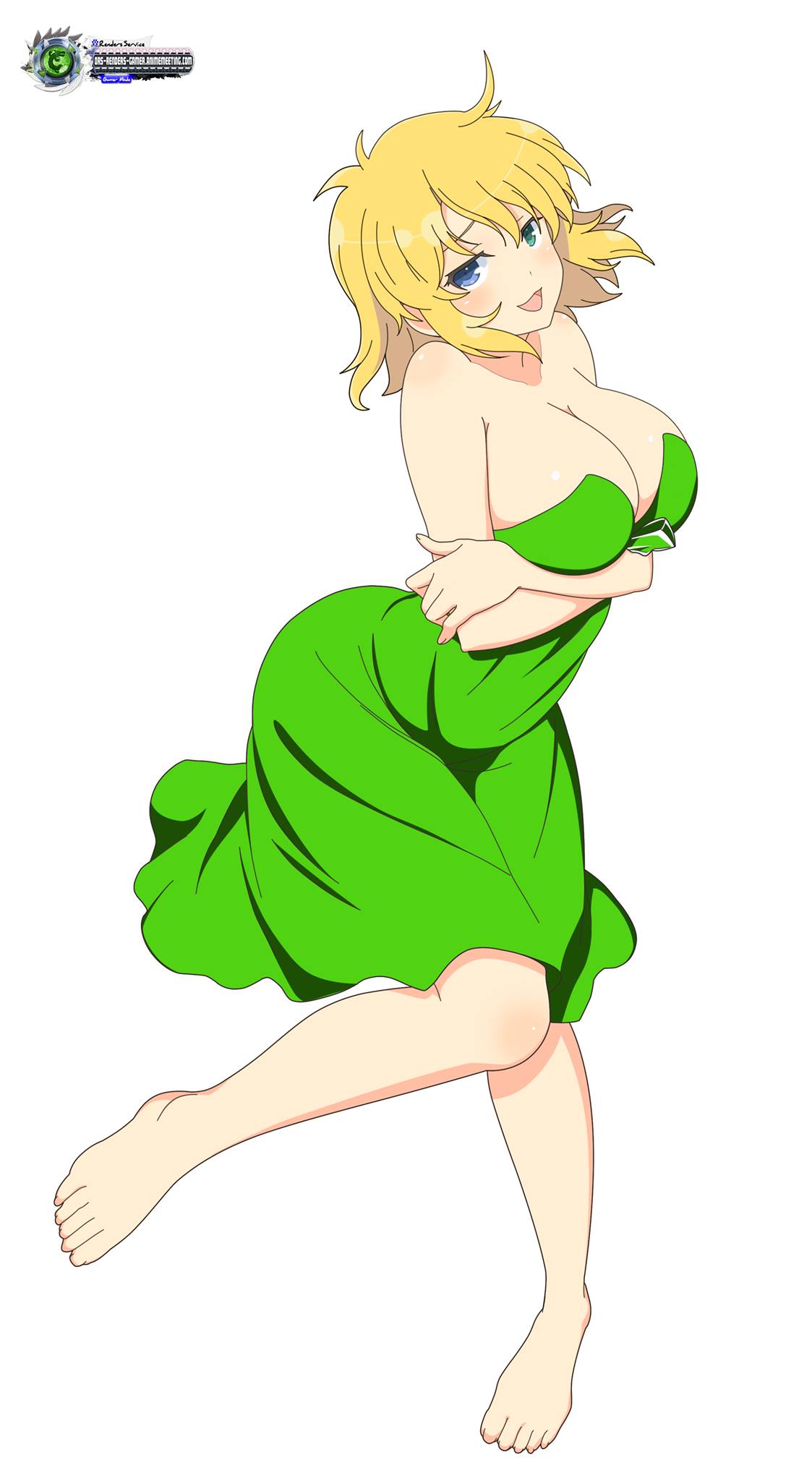 Senran Kaguraryouna Sexy Dance Green Ors Anime Renders 6938