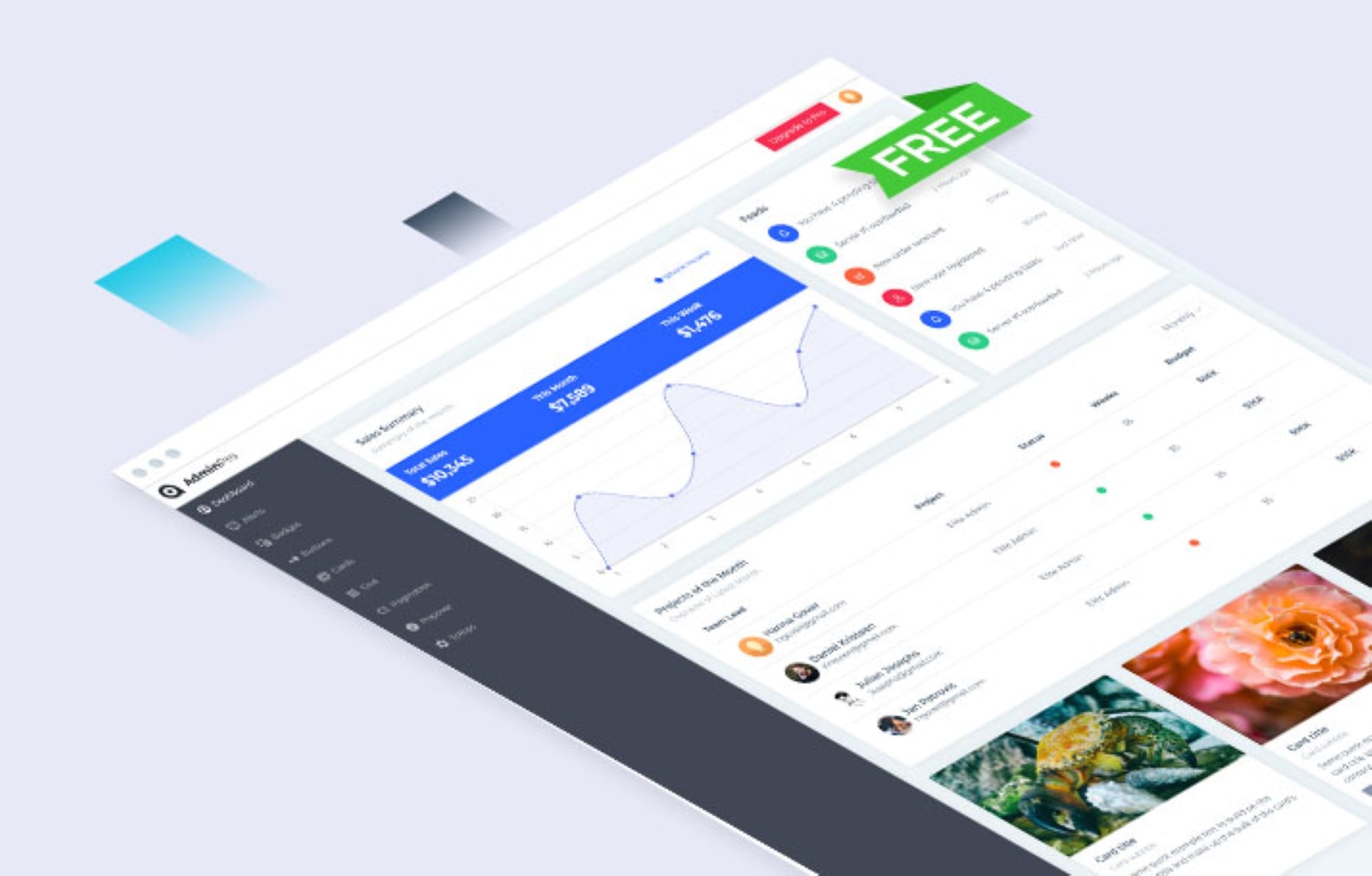 Wrappixel Free Adminpro React Lite Admin Template By 1254
