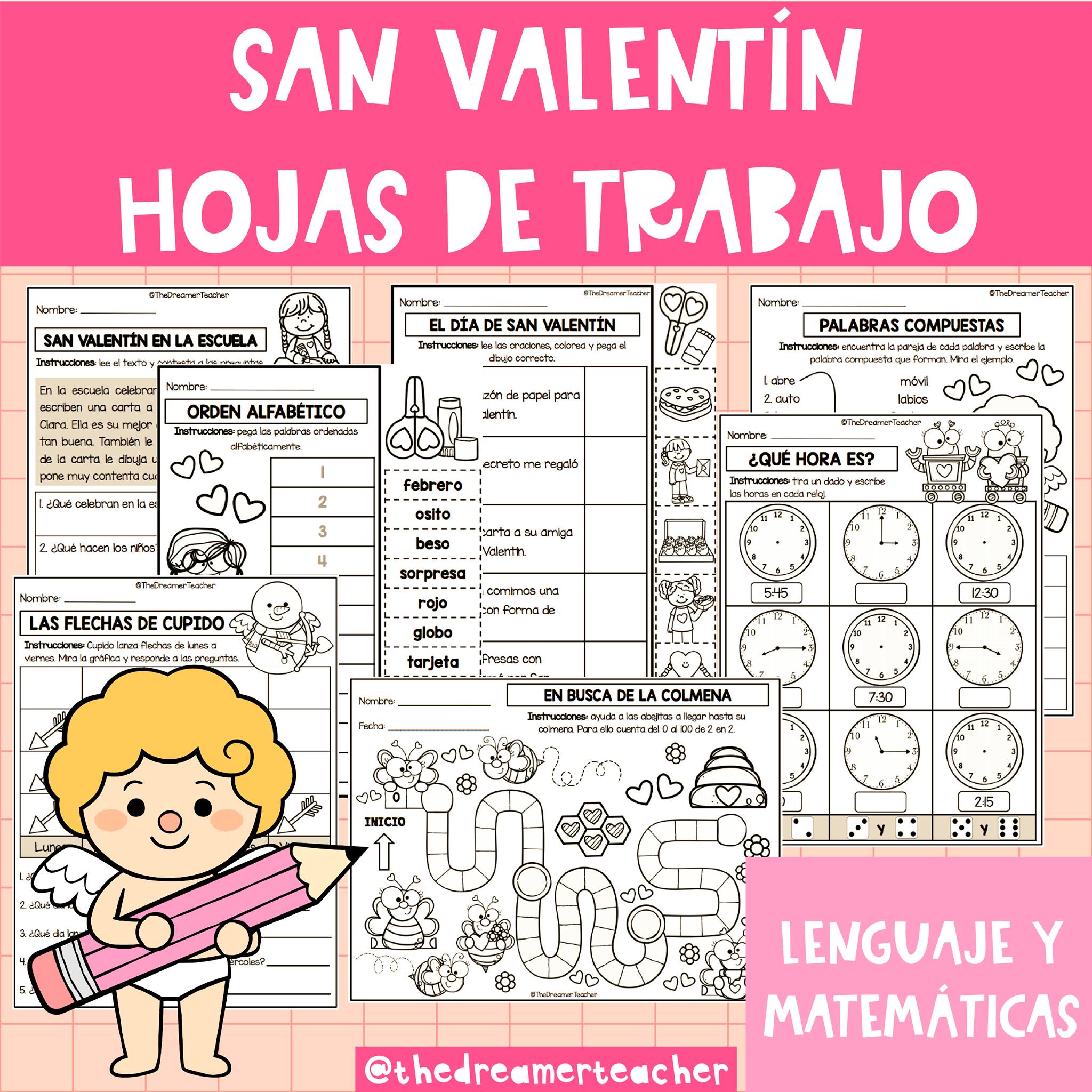 💖 San Valentín 💖 Hojas de trabajo... - The Dreamer Teacher