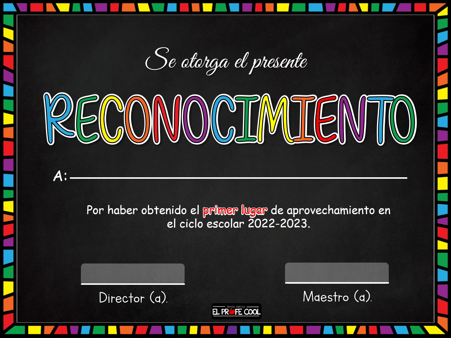 El profe cool - Reconocimientos para fin de ciclo,... | Facebook