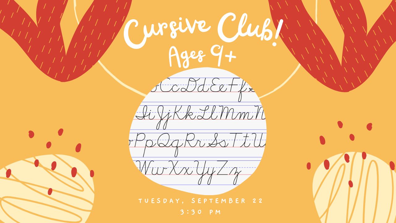 Beginner's Cursive Club - Ages 9+