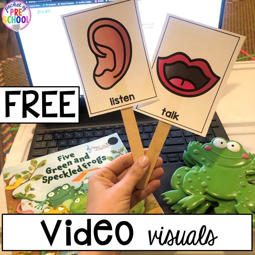 FREE visuals for virtual circle... - Pocket of Preschool