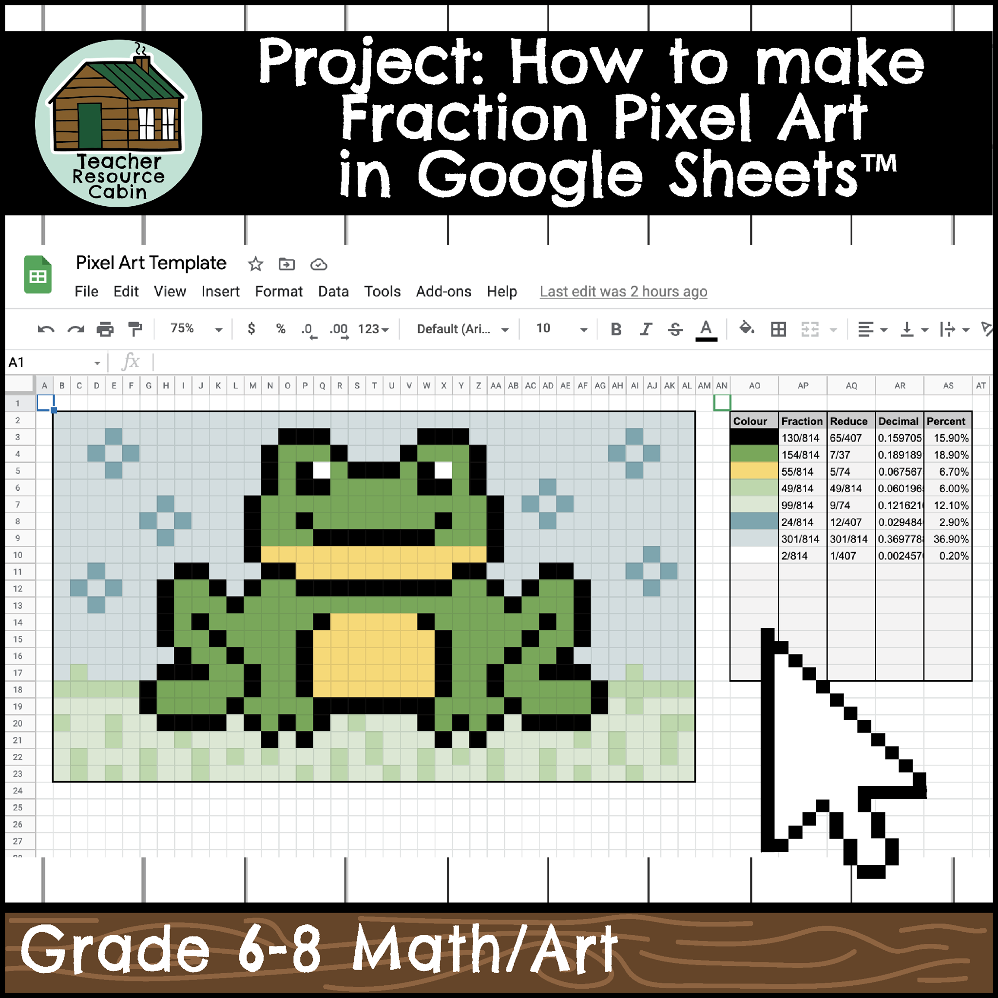 🐸 FRACTION PIXEL ART?! 📝 Looking... - Teacher Resource Cabin