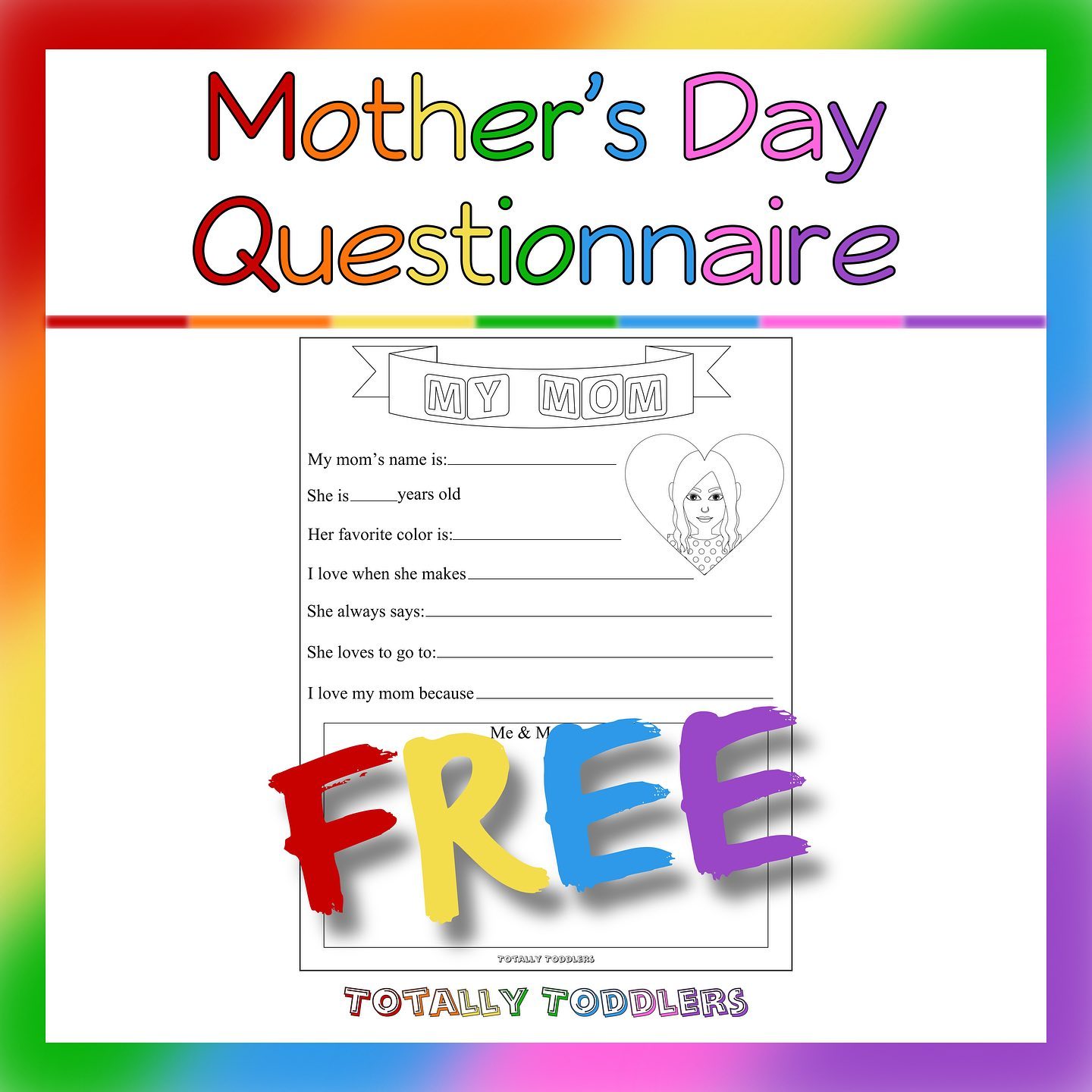 Free #printable Mother’s Day... - Totally Toddlers