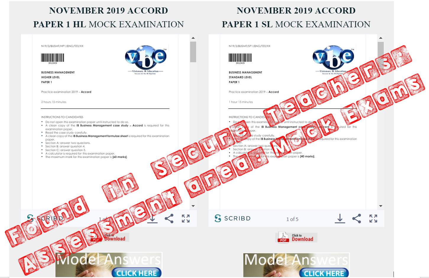MOCK EXAMS READY! Paper 1 HL... - IB Business and Management | Facebook