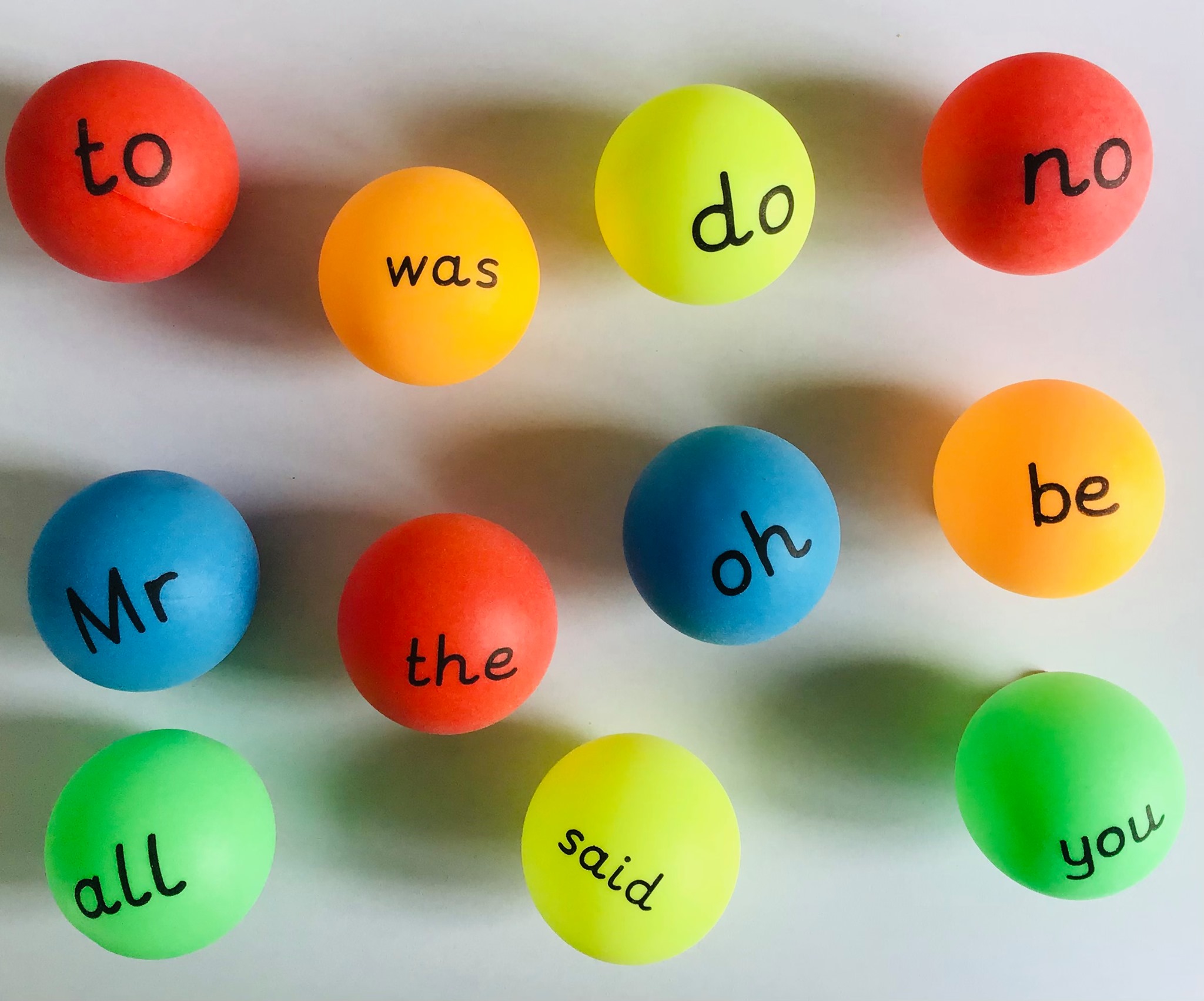 Fun Phonics - Tricky Word Ping Pong Balls A ‘tricky’ word...