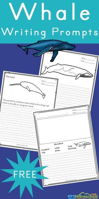 FREE Whale Printable Writing Prompts... - 123 Homeschool 4 Me | Facebook