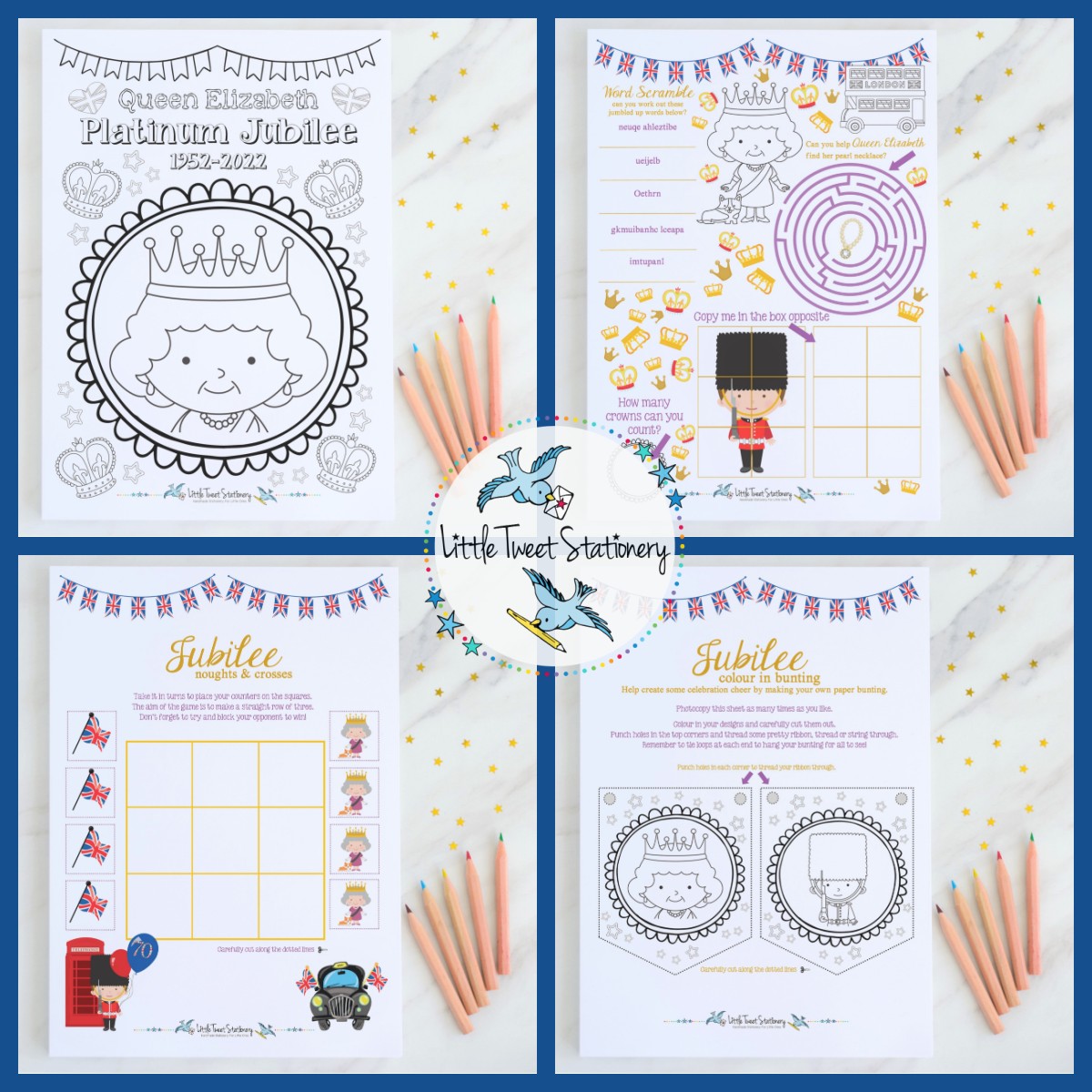 💂‍♀️👑🎉 🇬🇧 New Jubilee Activities... - Little Tweet Stationery