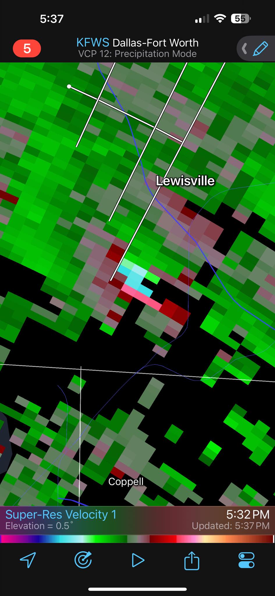 City Of Lewisville I Noticed This Indication Of Rotation Over South