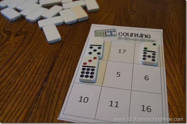 Free Domino Counting Printable Game!... - 123 Homeschool 4 Me