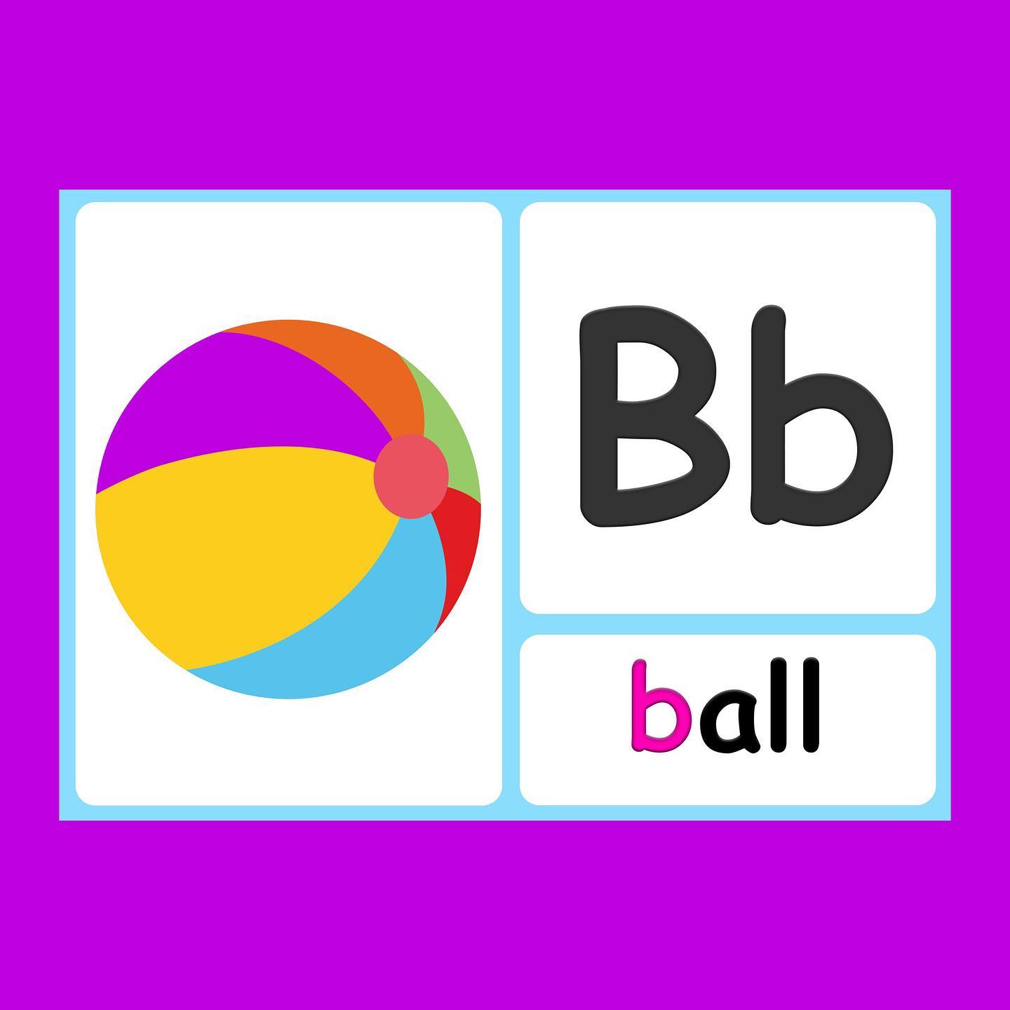 The letter B! Phonics... - Flashcards For Kindergarten .com | Facebook