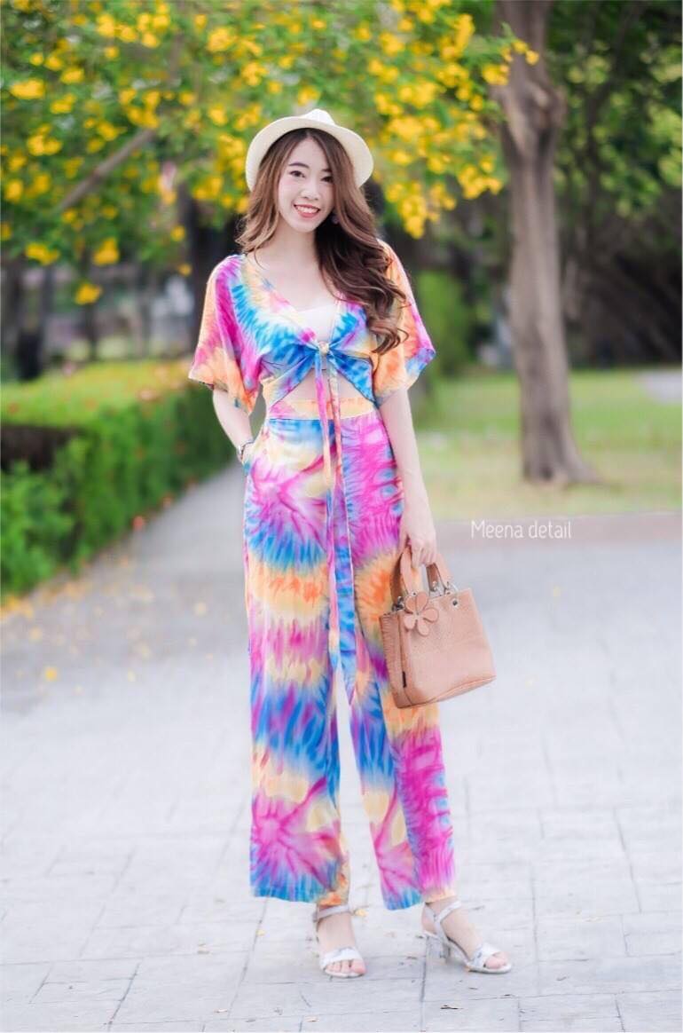 Apples Shop 259฿ Set มัดย้อมสีสวยผ้านิ่มใส่สบาย🌈 เสื้อ