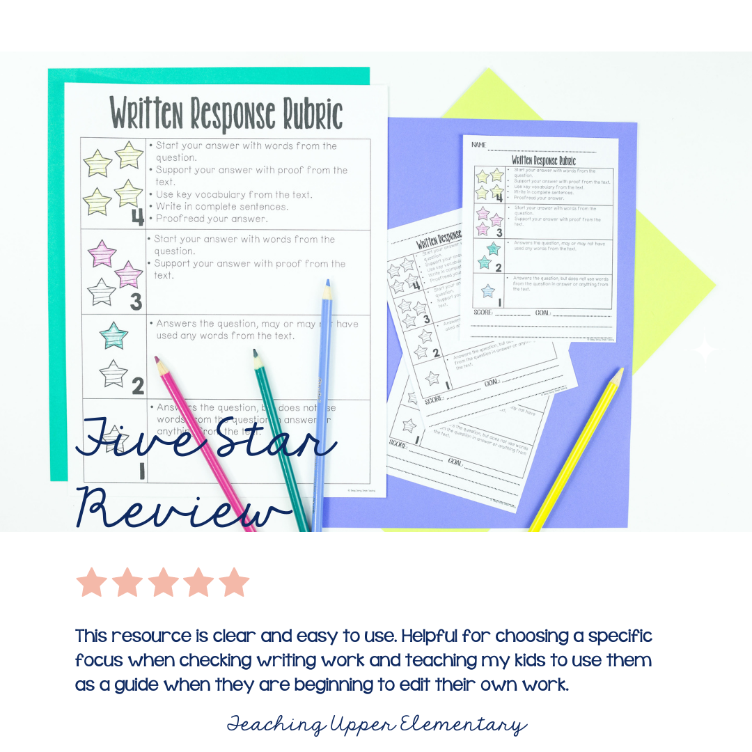You can use these rubrics as... - Teaching Upper Elementary