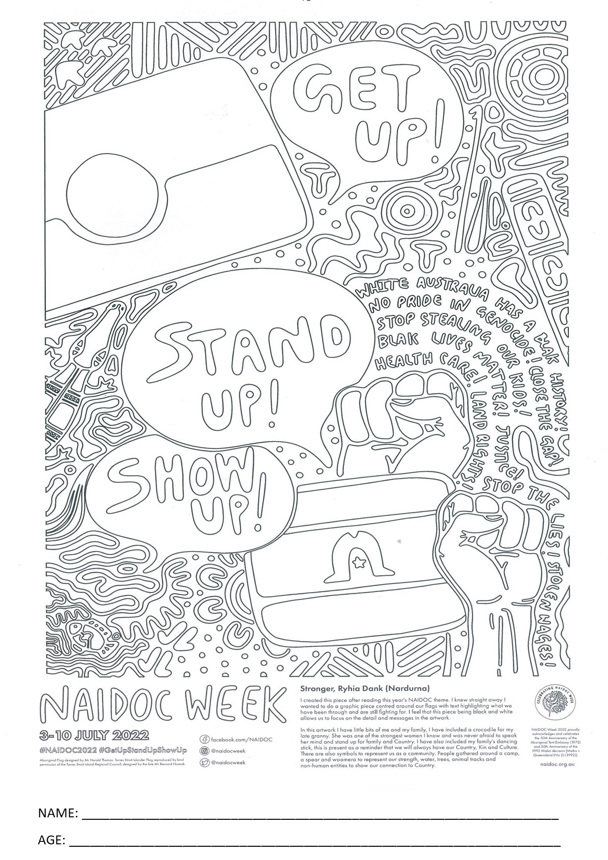 ️🖤💛 NAIDOC WEEK COLOURING... - Central Coast Heart Netball