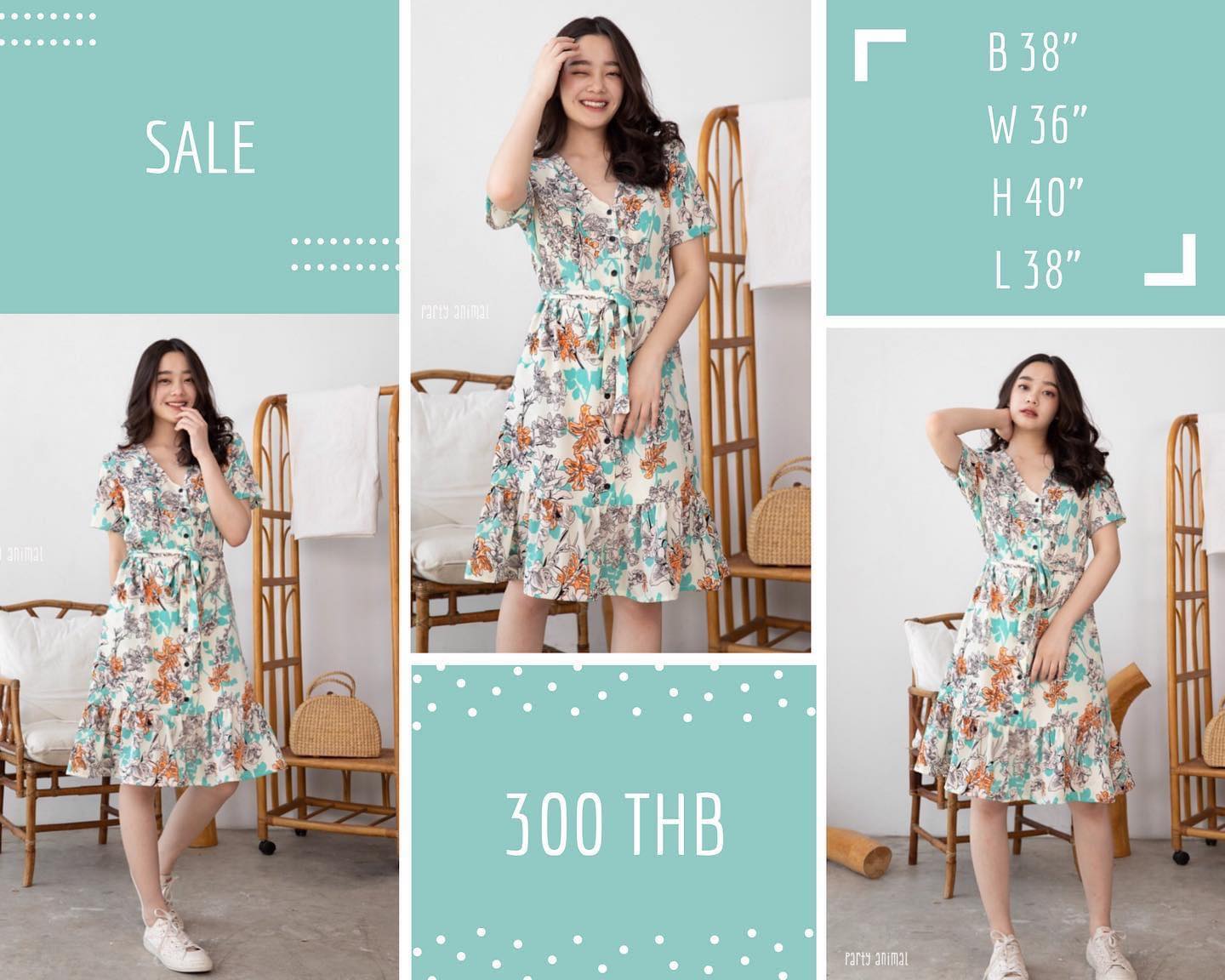 Auntie Noks Closet 490฿ เดรสแขนยาวทรงปล่อยๆมีฮู้ดด้านหลัง มีกระเป๋า 4253