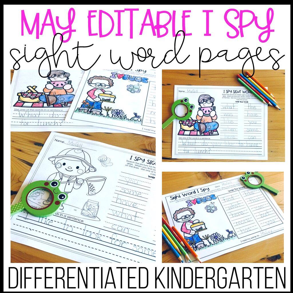 MAY SIGHT WORD ACTIVITIES... - A Differentiated Kindergarten | Facebook