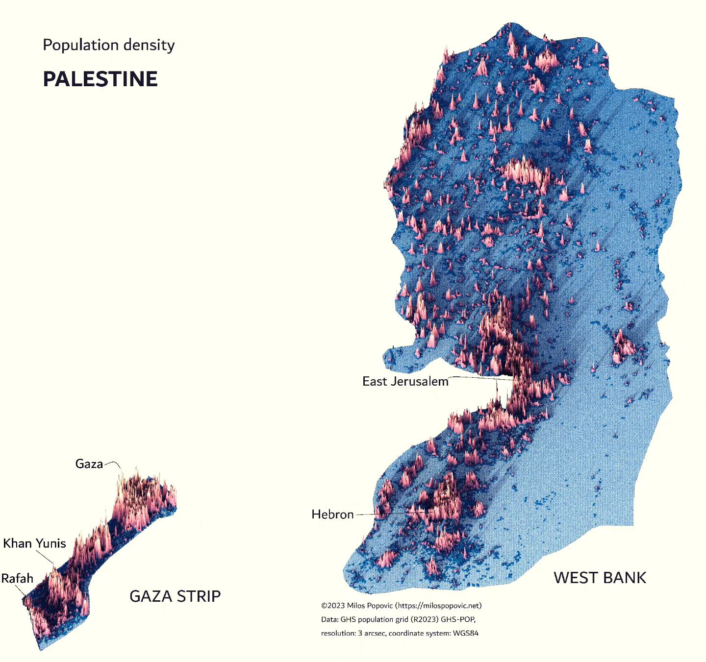 Map - My new spike map shows the population density of State of ...