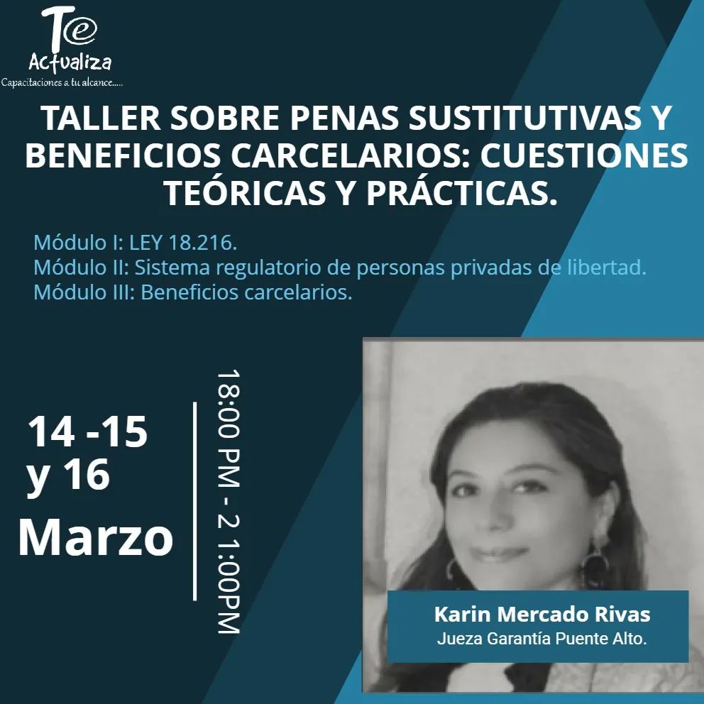 T Actualiza Taller Sobre Penas Sustitutivas Y Beneficios 1907