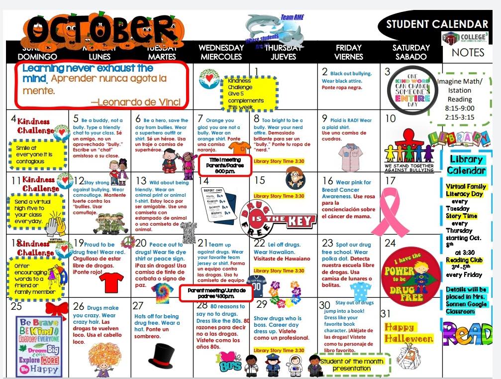 Drs. Reed & Mock Elementary - Today is October 1st and we are beginning ...
